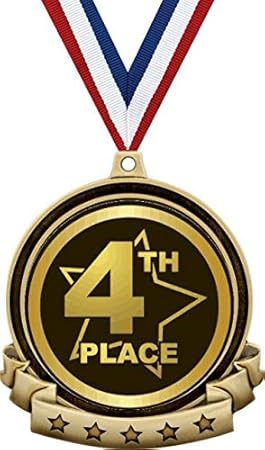 Amazon.com : 4th Place Medals - 2.5" Gold Fourth Place Medal Award ...