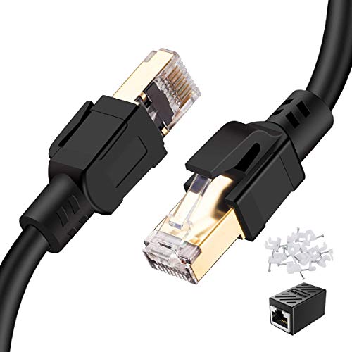 Cat 8 Long Ethernet Cable 50 ft High Speed/Triple Shielded ...