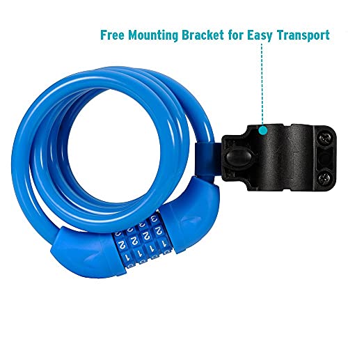 Titanker Bike Lock, Lock for Bike Locks with Combinations Resettable ...