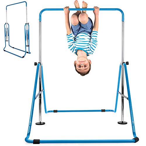 INTEY Gymnastics Bar for Kids Height Adjustable Horizontal Bar Folding ...
