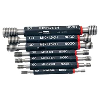 HHIP 4101-1171 - Juego de medidores de rosca H6 métricos Go-Nogo con mango : Amazon.com.mx ...