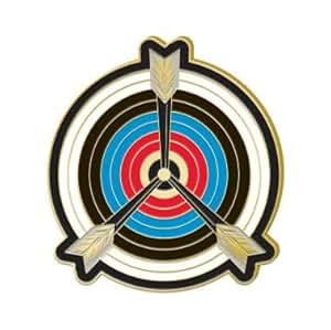 Amazon.com : Crown Awards Archery Target Pin - 1.25" Archery Bullseye ...
