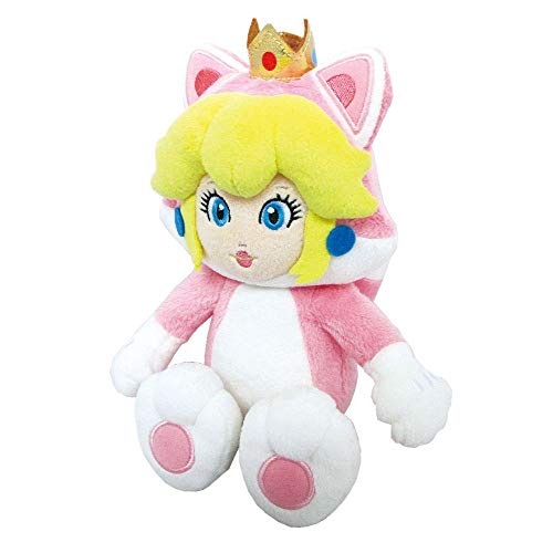 Sanei Super Mario 3D World Neko Cat Princess Peach 9" Plush Doll in ...