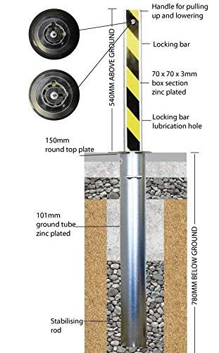 Auto-locking Telescopic Security post: Amazon.co.uk: DIY & Tools