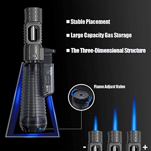 Yeuligo Torch Lighter, Butane Lighter with Large Capacity Visible Window, Adjustable and ...
