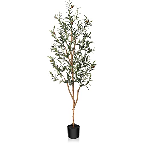Kazeila Artificial Olive Tree 5FT Tall Faux Silk Plant for Home Office ...