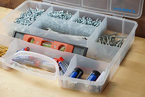 Massca Multi-Purpose Hardware Box Storage. Hinged Box Made of Durable ...