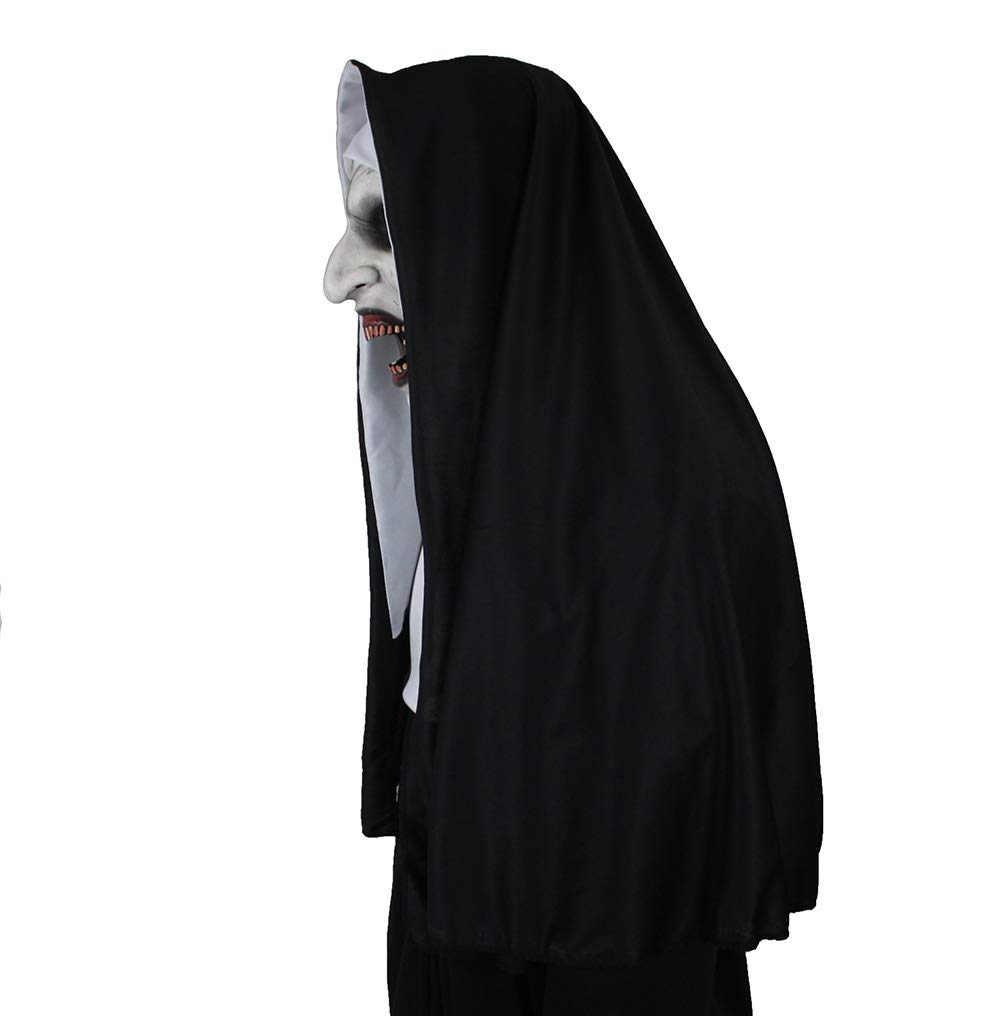 Kigcos The Nun Devil Valak Mask Deluxe Latex Scary Full Head Halloween ...