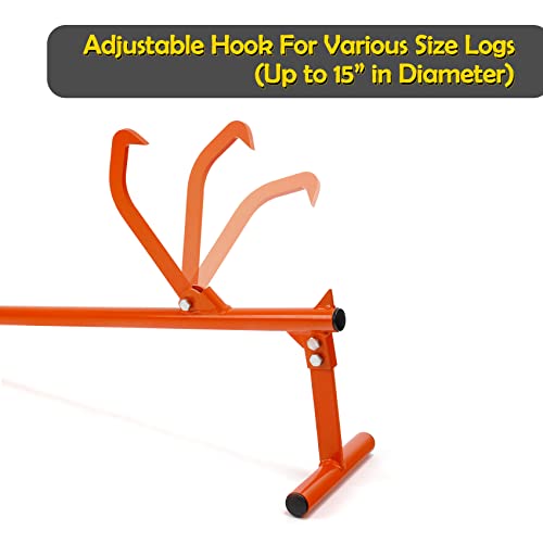 PIRIPARA 50.9" Timberjack Log Lifter, Adjustable Log Roller Cant Hook ...