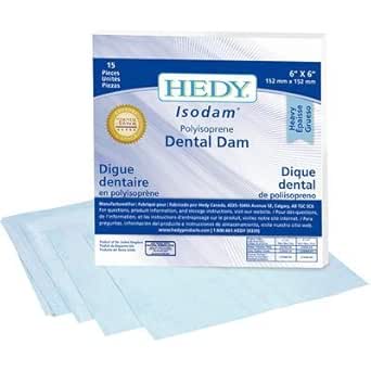 Amazon.com: HED Isodam Non-Latex Dental Dam 6"x6" Heavy Thickness ...