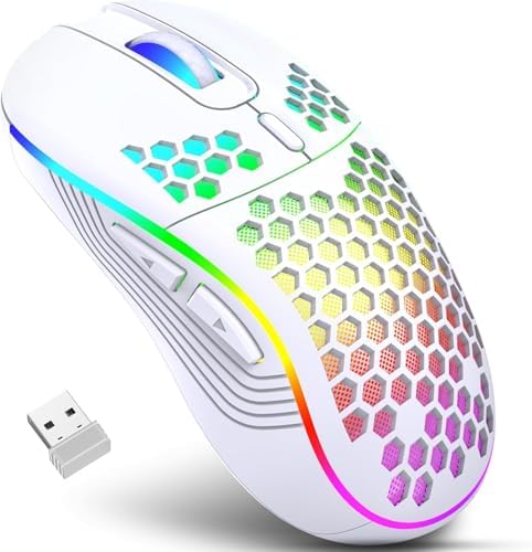 Alsaffan Wireless Gaming Mouse, Rechargeable Computer Mouse with RGB ...