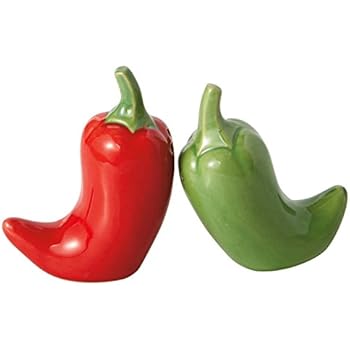 Amazon.com: 1 X Hot Chili Peppers Magnetic Salt & Pepper Shakers S/P ...