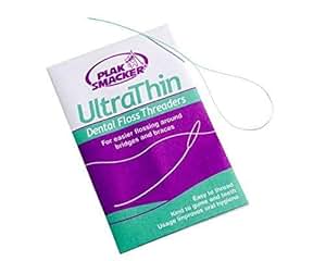 Amazon.com : Ultra Thin Dental Floss Threaders 1000 Count (100 packs of ...