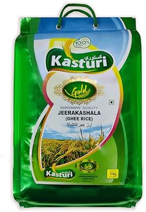 Kasturi Gold Jeerakasala rice Bardhaman Quality Ghee Rice, Kaima Rice 5 ...