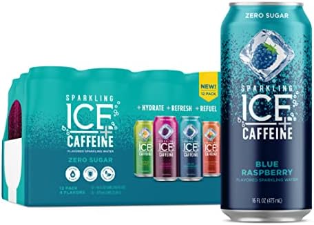 Sparkling Ice +Caffeine Variety Pack-Black Raspberry/Blue Raspberry ...