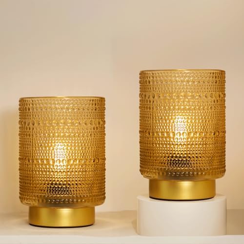 ULAROOM 2 Pack Battery Operated Lamp with Timer, Cordless Table Lamps ...