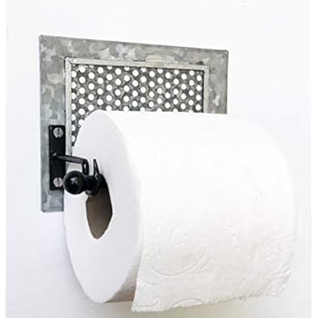 Amazon.com: Autumn Alley Farmhouse Galvanized Wall-Mounted Toilet Paper ...