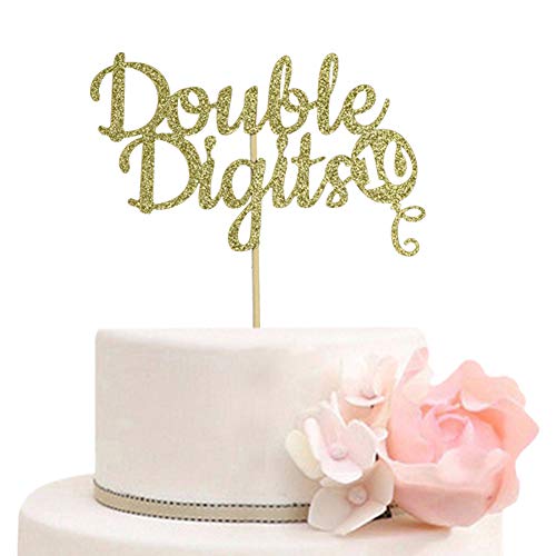 Double Digits Cake Topper for 10th Anniversary Birthday Party ...