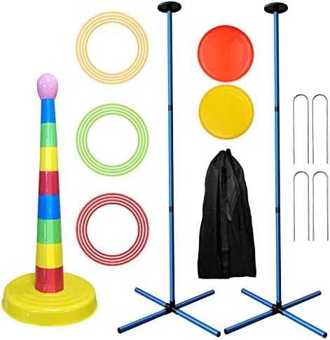 Frisbee Bottle Game Flying Disc Game Set, Flying Disc Bottle Drop Yard ...