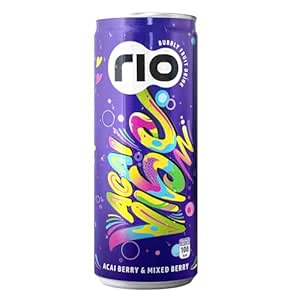 Rio Acai Berry Bubbly Fruit Drink Can | Soft Drink | Exotic Fruit Juice ...