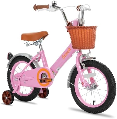 STITCH Retro 14 Inch Kids Bicycles for Girls Ages 3-7 Years, 14 Inch ...