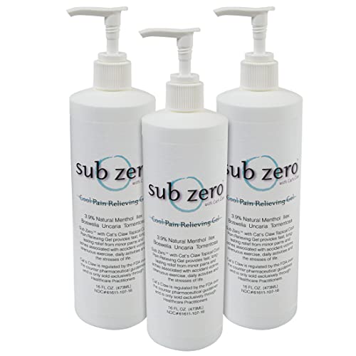 Sub-Zero Cat's Claw Cool Pain Relieving Gel Original, Pump - 16 oz (3 ...