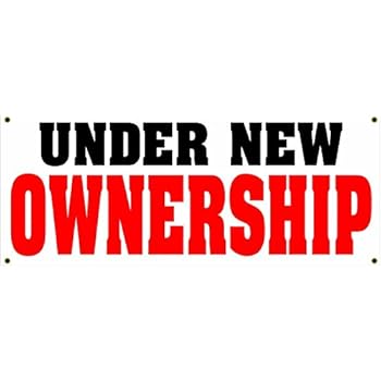 Amazon.com : Under New Ownership 2x5 Banner Sign : Office Products