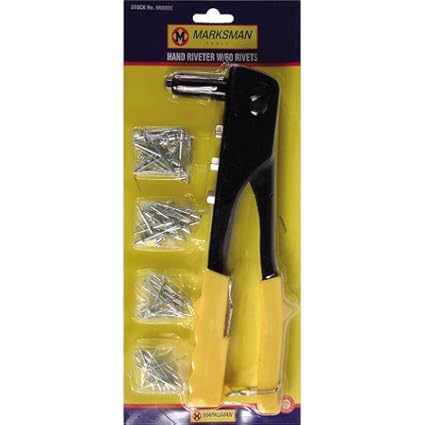 RIVET GUN WITH 60 RIVETS HAND HELD TOOL: Amazon.co.uk: DIY & Tools