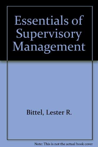 Essentials of Supervisory Management: 9780070055711: Human Resources ...