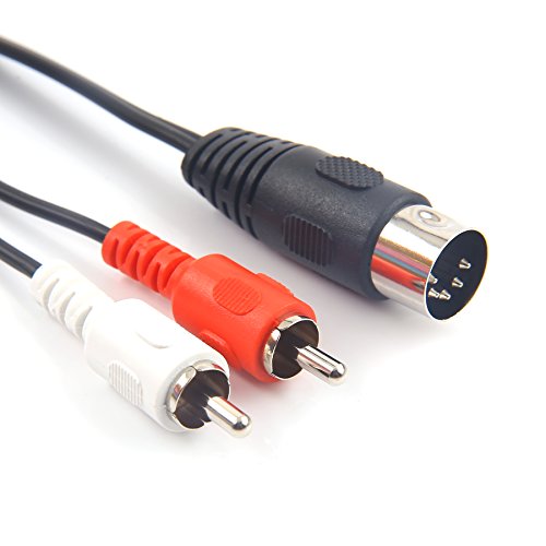 Buy SiYear 5 Pin DIN to dual RCA male Cable,5-Pin Din Male Plug to 2 ...