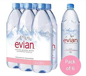Evian Natural Mineral Water, 6 x 1.25L Bottles: Amazon.com.au: Grocery ...