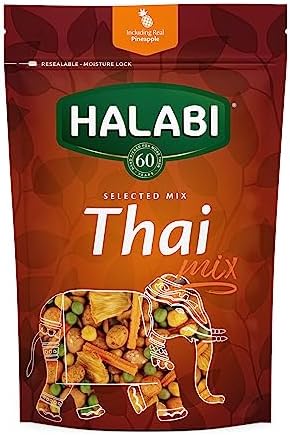 Halabi - Thai Mix - Healthy Baked Snacks - Mixed Nuts - Peanuts ...
