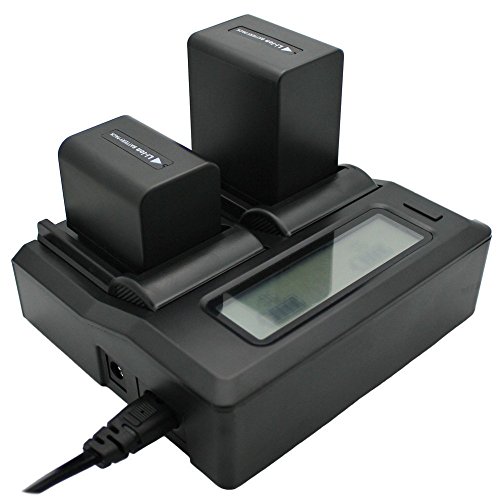 NP FV50, NPFV50, NP FV70, NPFV70, NP FV100, NPFV100 Battery Charger Renheng Dual LCD Display ...