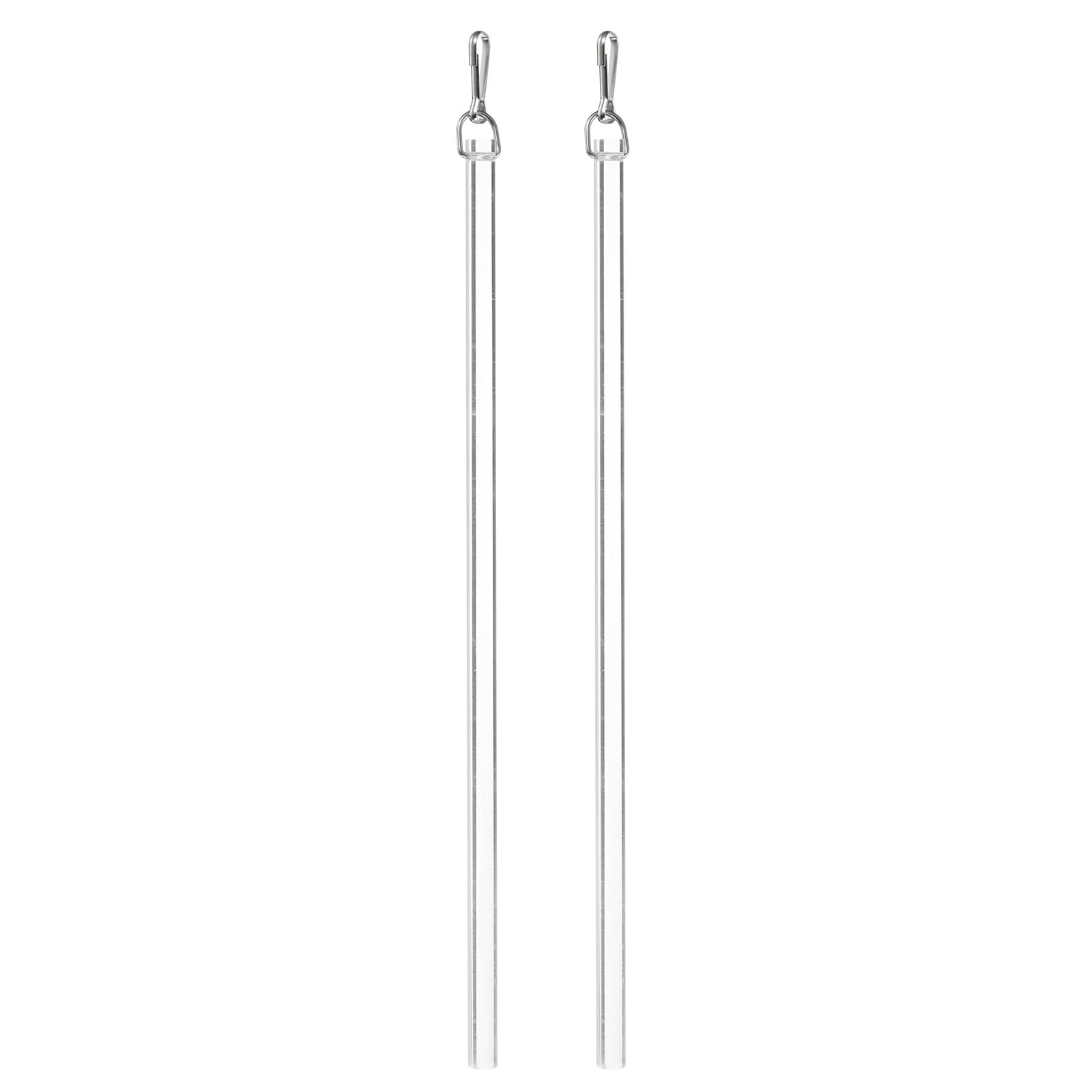 uxcell 2Pcs 17"Clear Curtain Pull Rod, Acrylic Blind Wand Replacement ...