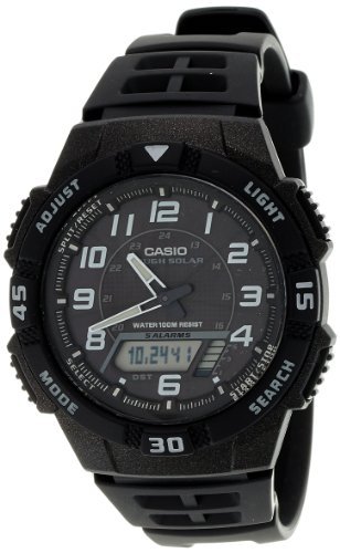 Casio Men's AQS800W-1B2VCF "Slim" Solar Multi-Function Ana-Digi Sport ...