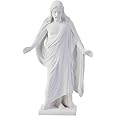 Amazon.com: 3" Inches Christus White Cultured Marble Jesus Christ ...