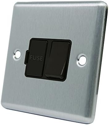 AET CSCSFSBL Satin Chrome Classical Spur Black Insert Plastic Rocker ...