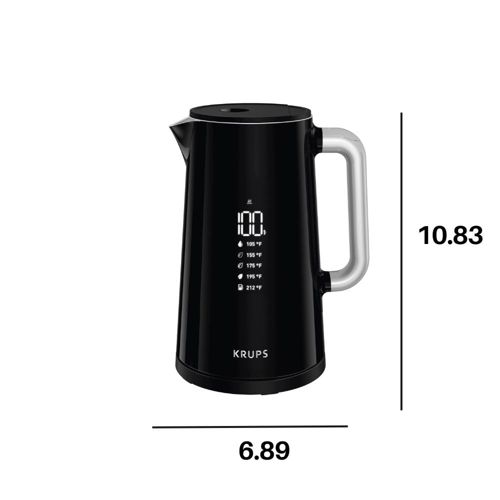 Krups Smart Temp Plastic and Stainless Steel Electric Kettle 1.7 Liter ...