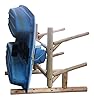Log Kayak Rack- 2-Place 1-Sided Canoe and Kayak + Paddle Boat Storage ...