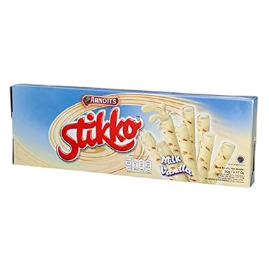 Arnott's, Stikko, Wafer Stick, Milk Vanilla Flavour, 90 g. [Pack of 2 ...