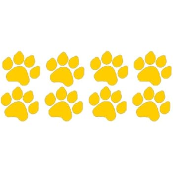 Amazon.com: Paw Prints, Yellow, Pawprints, Paws, Dog, Puppy, Pup, Mutt ...