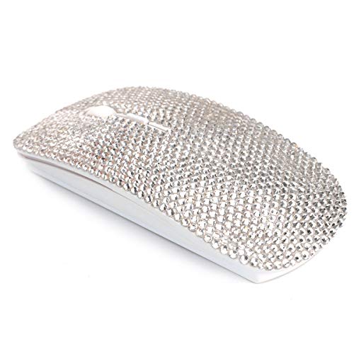 SA@ Bling Wireless Mouse Sparkly , Silver Rhinestone Glitter Computer ...