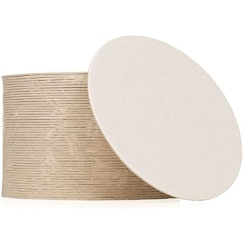 Amazon.com | 100 Plain White Hard Stock Paper Coasters 4" Diameter ...