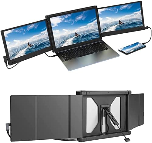JJTechGiant Triple Portable Monitor for Laptop Screen Extender Dual 12 ...