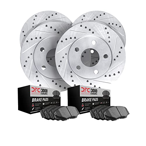 Dynamic Friction Company Front and Rear Brakes and Rotors|Drilled ...