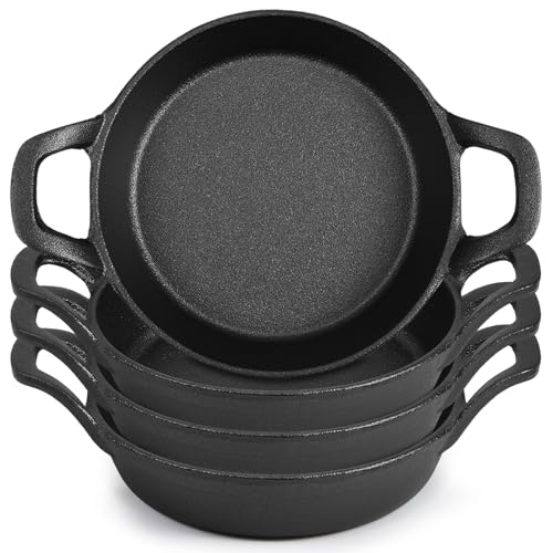 Ziliny Mini Skillets Cast Iron Pan 6.34 x 6.34 x 1.5 Inch Cast Iron ...
