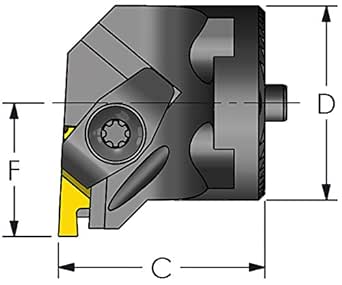 Ultra-Dex SH24 NER4 Chatter-Free Serrated Modular Boring Head, 2.210" Minimum Bore to Hold NG 4L ...