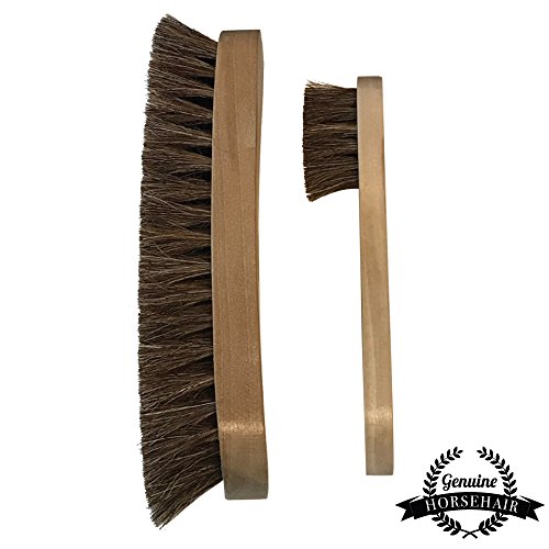 Premium Horsehair Shoe Shine Brush and Polish Applicator Set | Shoe ...