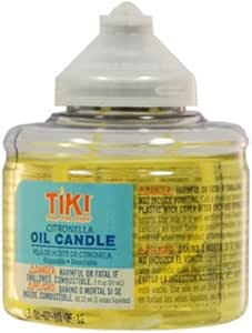 Amazon.com : Lamplight TIKI 1212178 Citronella Oil Candle, 3-Ounce ...