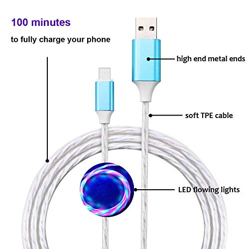 LED Charging Cable,KORABA 6FT Light UP USB Charger Cord with Color ...